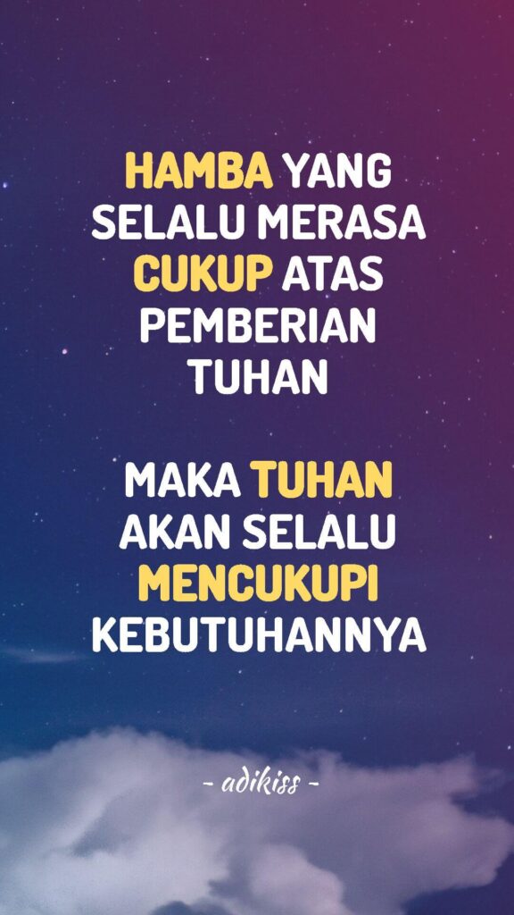 Merasa Cukup | Adikiss.net